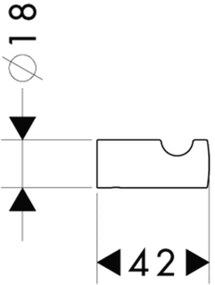 Hansgrohe Logis, jednoduchý háček, chromová, HAN-40511000