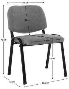 Kondela Kancelářská židle, šedá, ISO ECO