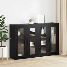Nástěnné skříňky 2 ks Černý dub 69,5 x 34 x 90 cm 3394586