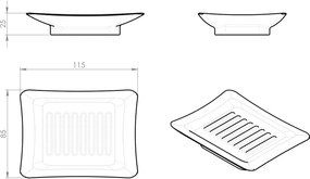 Aqualine Aqualine, VERBENA mýdlenka na postavení, keramika, VE11