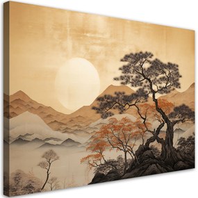 Gario Obraz na plátně Výhled na zlaté hory v Japonsku Rozměry: 60 x 40 cm