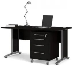 FALCO Psací stůl Office 80400/35 černá/silver grey 10136