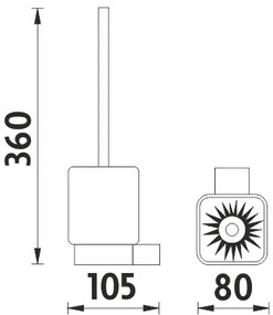Nimco WC štětka KIBO - Ki 14094KN-26