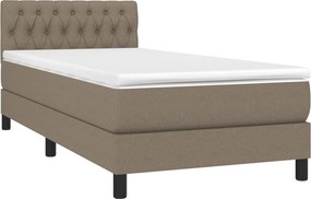 Box spring postel s matrací taupe 90x200 cm textil 3140269