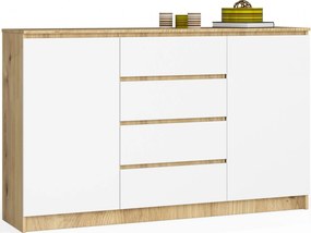 Komoda K160 2D4SZ dub artisan/bílá