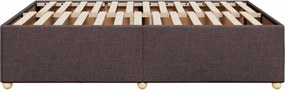 Rám postele bez matrace tmavě hnědý 140 x 190 cm textil 3284732