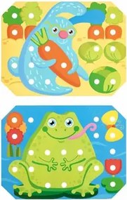 Lucy  Leo Mozaika s pinzetou a vyšívání / dřevěný herní set s předloha