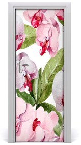 Samolepící fototapeta na dveře Orchidej 95x205 cm