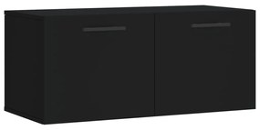 Nástěnná skříňka černá 80 x 36,5 x 35 cm kompozitní dřevo