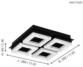 Eglo 99326 - LED Stropní svítidlo FRADELO 4xLED/4W/230V