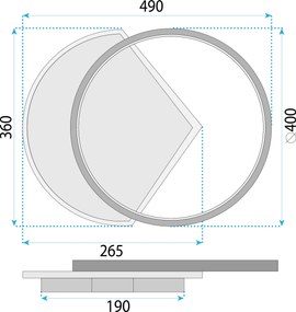 Toolight Toolight, LED stropní svítidlo 40cm, 30W, 3000K LHJ078-C, zlatá, OSW-50038
