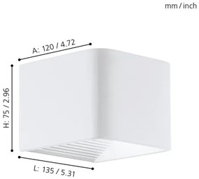 Eglo 96497 - LED Venkovní nástěnné svítidlo DONINNI 1xLED/6W/230V IP44