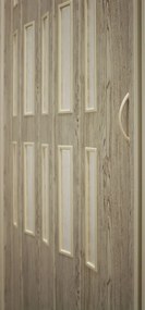 Matrix Shrnovací dveře, 870 × 2000 mm, borovice, prosklené