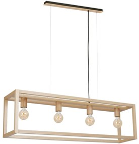 Luminex | Lustr na lanku LEGNO 4xE27/60W/230V | LU8419