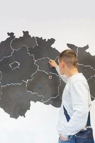 VYLEN Mapa ČR nástěnka Barva: 21 Tmavě oranžová