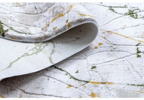 koberec AKRYL DIZAYN 8986 slonová kost / zelená velikost 80x150 cm | krásné koberce cz