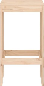 vidaXL Barové stoličky 2 ks bílé 40 x 36 x 75 cm masivní borové dřevo [825345] Barva: Přírodní douglaska