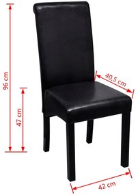 Petromila Jídelní židle 2 ks černé umělá kůže