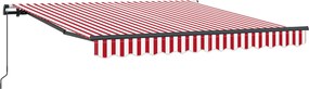 Stahovací markýza Červená a Bílá 300 x 250 cm 3329983