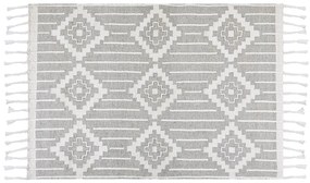 Venkovní koberec 160 x 230 cm šedý/bílý TABIAT Beliani