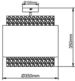 Brilliant - Stropní svítidlo WATERLILLY 2xE27/60W/230V pr. 35 cm krémová