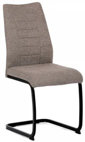 Jídelní židle hnědá látka černé kovové nohy DCL-438 BR2