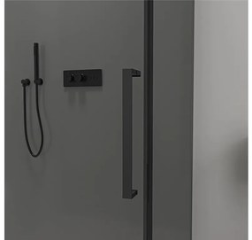 CERANO - Sprchové posuvné dveře Lantono L/P - 8 mm - černá matná, grafitové sklo - 100x195 cm, CER-CER-8050BD7235