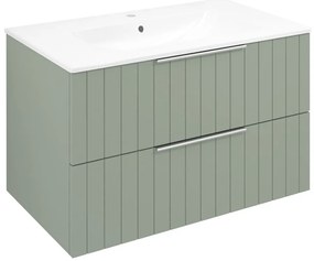 Sapho Cirasa koupelnová skříňka pod umyvadlo 79,8 x 52 x 46 cm verde strip zelená CR801-4444S