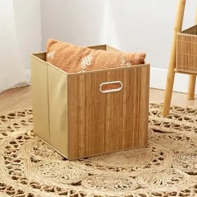 Compactor ANJI L přírodní / Úložný košík / Bambus / 31 x 31 x 31 cm