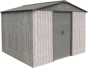 Zahradní domek BestBerg ZDB-7SD / 7,2 m² / 301 x 238 x 214 cm / dekor bílé dřevo/šedá