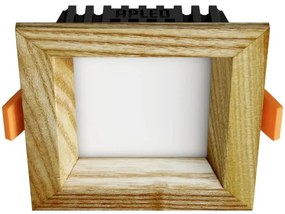 APLED - LED Podhledové SQUARE WOODLINE LED/3W/230V 4000K 9x9 cm jasan masiv