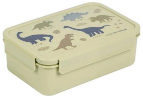 A Little Lovely Company Svačinový box Bento Dinosaurus 1,2 l, zelená barva, plast