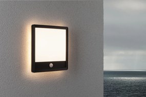 P 94665 LED venkovní panel Lamina vč. pohybové čidlo IP44 hranaté 250x250mm 3000K 14,5W 230V černá umělá hmota - PAULMANN