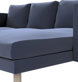 Potah na pohovku IKEA Norsborg 3-místná se šezlongem barva tmavě modrá látka sametová
