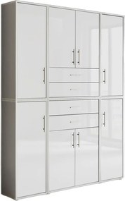 XXXLutz SKŘÍŇ NA ŠANONY, šedá, vysoce lesklá bílá, 172,6/227,2/33 cm MID.YOU - Online Only kancelářský nábytek - 001067009207