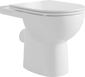 Aqualine Tavon - WC kombi mísa, zadní odpad, Rimless, bílá PB106-111