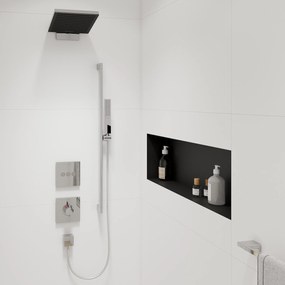 Hansgrohe Unica, sprchová tyč E Puro 900 mm s lehce posuvným držákem a sprchovou hadicí, chromová, HAN-24403000