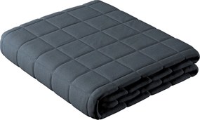 Přehoz s prošitím do čtverců barva modrá látka pletený vzor