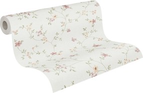 AS Création Vliesová tapeta (Krémově bílá s pastelovými květy, 10,05 x 0,53 m)