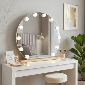 Rea Kosmetické zrcadlo 49x47 cm s regulovatelným LED osvětlením HOM-01803