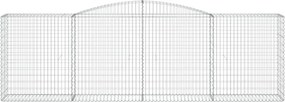 Klenuté gabionové koše 10ks 400x50x120/140cm pozinkované železo 3147017