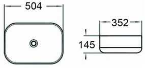 Mexen DARIA umyvadlo, 50x35 cm, bílá, 21935000