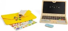 Bigjigs Toys Dřevěný magnetický notebook / od 3 let / 95 dílků