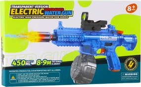 LEAN Toys Elektrická vodní pistole M416 podsvícený zaměřovač 450 ml 8-10 m