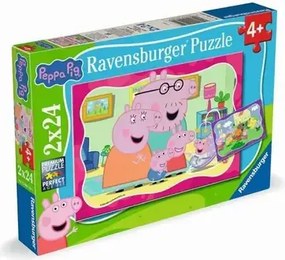Ravensburger Prasátko Peppa / 2x24 dílků / od 4 let