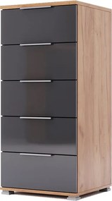 Komoda 5 zásuvek Lava / dub kraft Luna