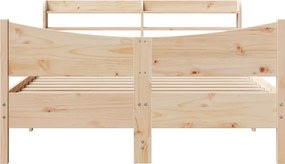 Rám postele s čelem 150 x 200 cm masivní borovice 3307041