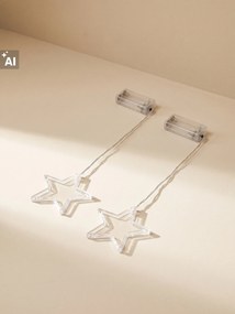 Sinsay - Sada závěsných vánočních LED dekorací ve tvaru hvězdiček 2 pack - clear