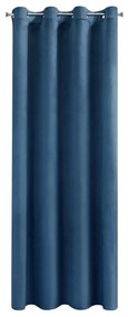 Modrý závěs na kroužcích MELANIE 215x250 cm