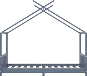 Rám dětské postele šedý masivní borové dřevo 90 x 200 cm 283372